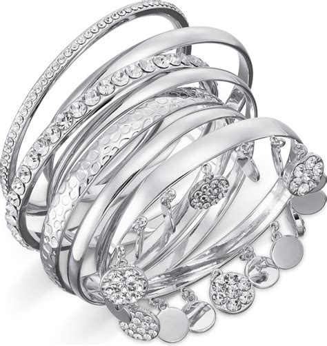 inc international concepts 7 pc set crystal bangle bracelets created