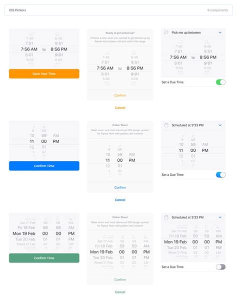 Ios Datepicker Ui Design App Template Mobile App Templates Ui Kit