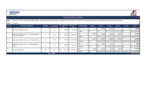 Cronograma Fisico E Financeiro Pdf
