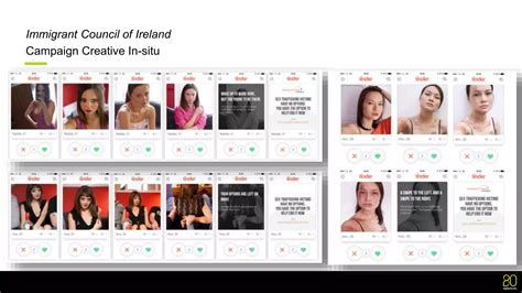Eightytwenty Immigrant Council Tinder Sex Trafficking Campaign Examples 19092015 Ppt
