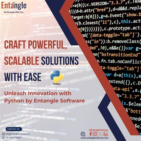boost your projects with python by entangle software entangle software private limited posted