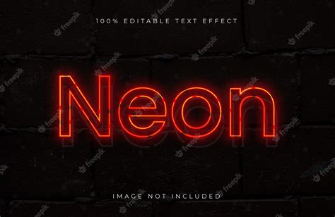 Premium Vector | Neon style editable text effect.Light text effect