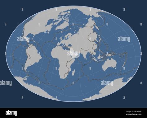 Arabian Tectonic Plate On The Solid Contour Map In The Fahey Oblique Projection Centered