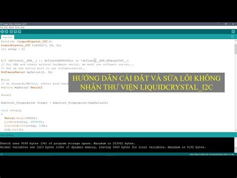2023 SỬA LỖI THƯ VIỆN LCD I2C LiquidCrystal I2C h No Such File Or Directory Tháng 8 6 2025