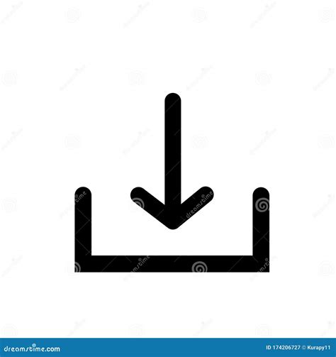 Download Vector Icon Install Symbol Modern Simple Flat Illustration