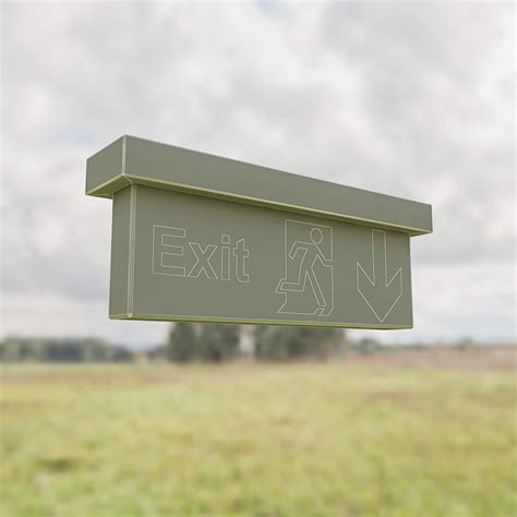 Exit Sign D Model By Nvere Exit Sign D Model By Nvere