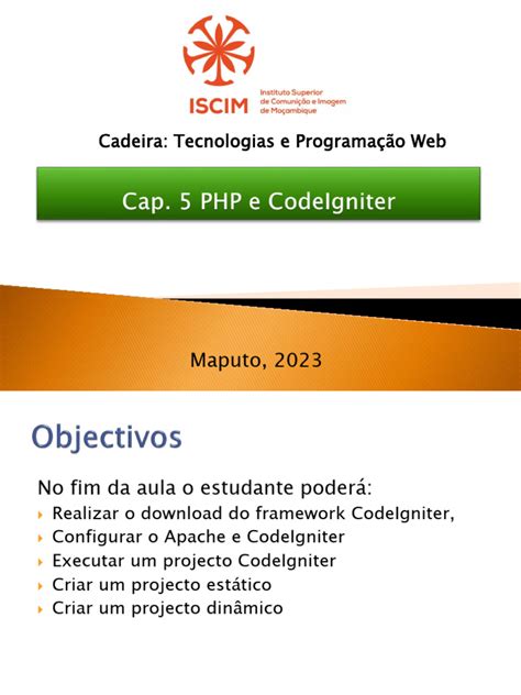 Cap 5 Php Framework Codeigniter Aula 6 Pdf