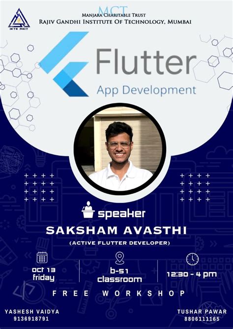 Join Flutter Seminar For Developers Saksham Avasthi Posted On The