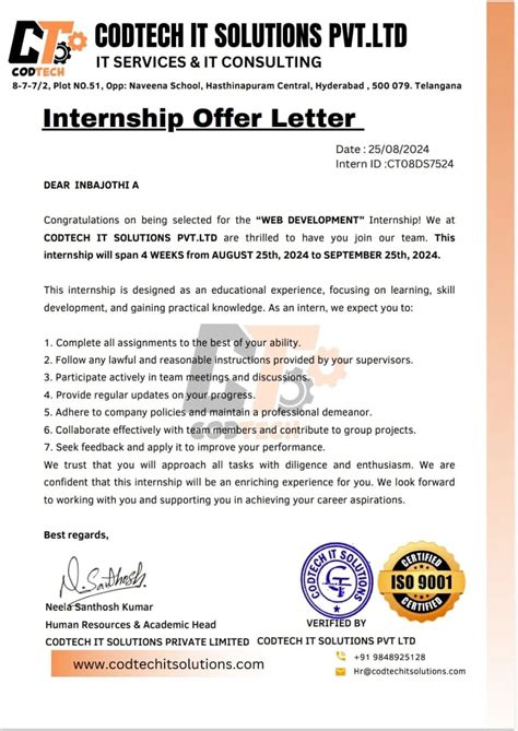 A Inbajothi On Linkedin Internship Webdevelopment Codtech