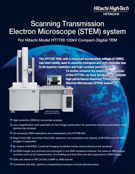 Scanning Transmission Electron Microscope Stem System
