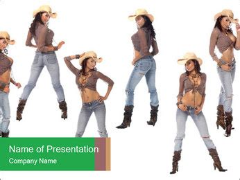 Sexy Cowgirl PowerPoint Template Backgrounds Google Slides ID 0000012489 SmileTemplates Com