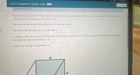 solved a point charge q is located at the center of a cube