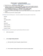 Ch 17 Study Guide 2021 Docx BIO 101 Chapter 17 QUIZ AND EXAM REVIEW