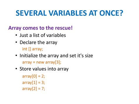 Arrays In Java Pptx