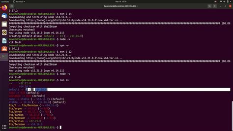 How To Install And Manage Multiple Versions Of Nodejs Using Nvm 0n Linux Youtube