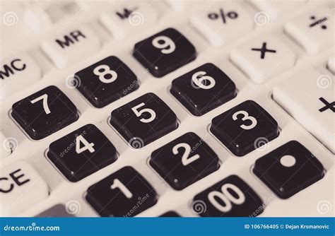 Old Dusty Calculator Buttons Stock Image Image Of Black Still 106766405