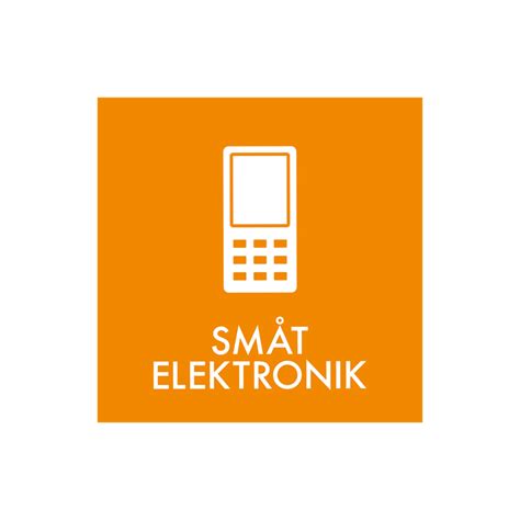 Small Electronics Waste Sign Magnetic Signs For Waste Sorting