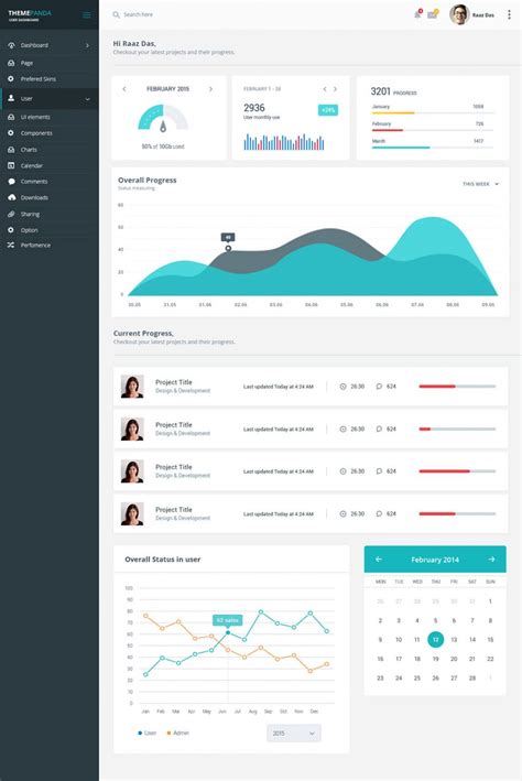 Project Management System Dashboard UI Free Pafpic