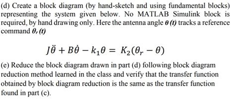 Solved D Create A Block Diagram By Hand Sketch And Using Chegg