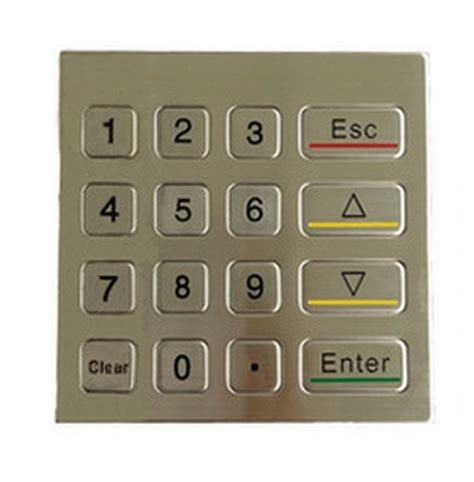 IP Waterproof Industrial Stainless Steel Kiosk Keypad Numeric Keypad