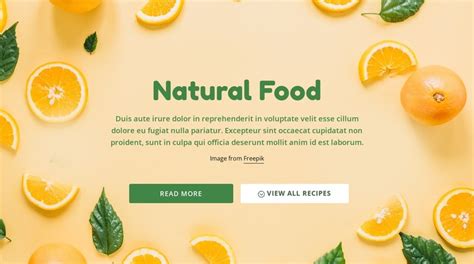 Natural Healthy Food CSS Template By Nicepage