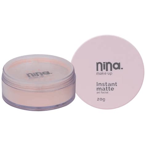 Nina Instant Matte Pó Facial 20g Acabamento Matte E Efeito Natural