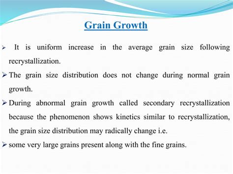 Cold Work And Annealing Recovery Recrystallization And Grain Growth Pptx