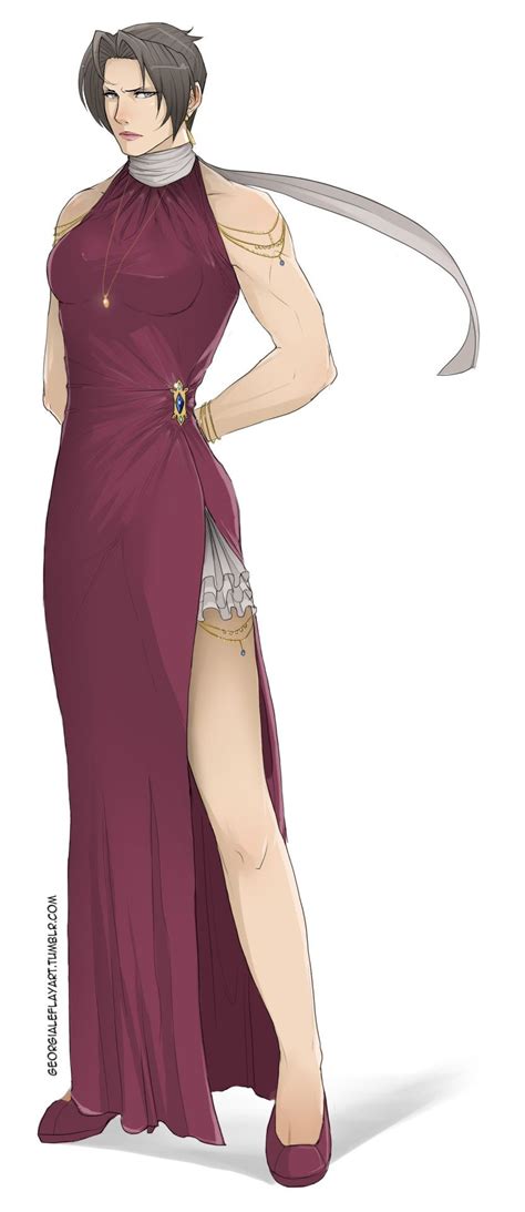 Ace Attorney Phoenix Wright Gender Swap Crossdressers Dressing Fan