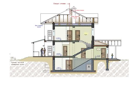 Разрез частного дома 74 фото