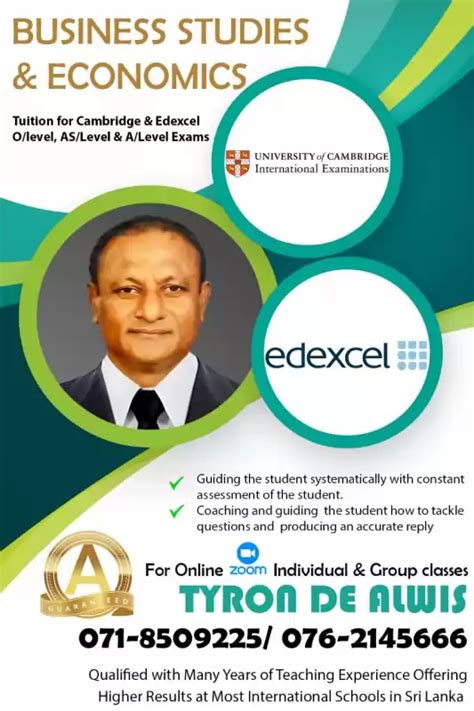 Edexcel And Cambridge Tuition London A L London Exams Colombo