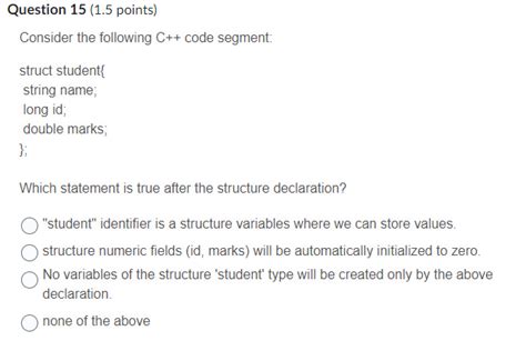 solved which statement is true after the structure