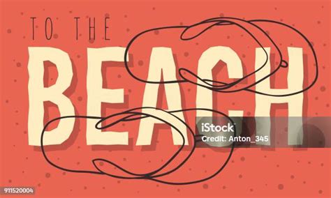 상단 보기 플립 퍼 슬리퍼 비치와 비치 여름 디자인 신발 손으로 그린 라인 아트 그림 계절에 대한 스톡 벡터 아트 및 기타