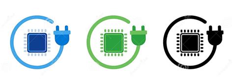 Processor Symbol Icon Of Microprocessor Leaf Chipset Data Center Power