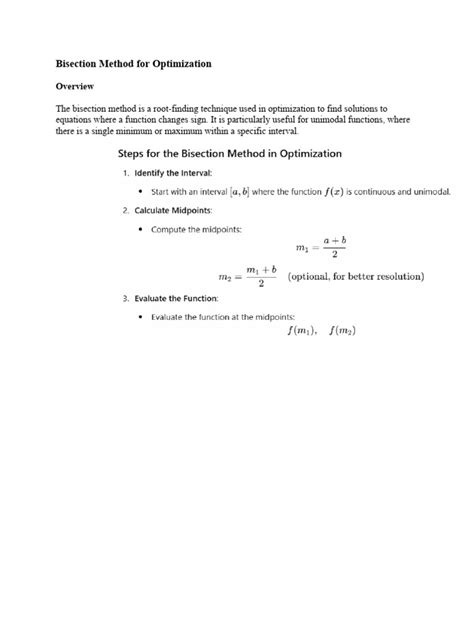 Bisection Method Pdf