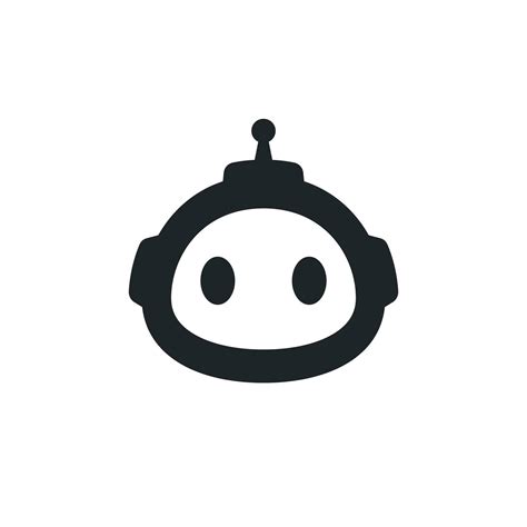 Cute Robot Head Icon Logo Design Vector Illustration Bot Robotic Logo