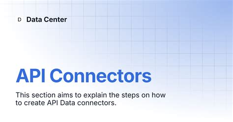 API Connectors Data Center