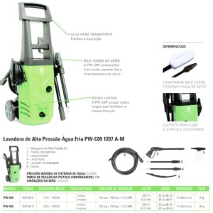 Lavadora De Alta Pressão Doméstica Ipc Pw C09 1600w Monofásico 220v