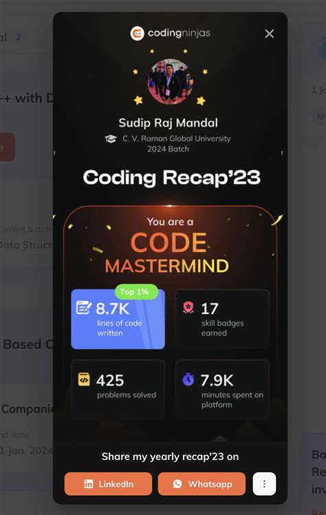 Sudip Raj Mandal On Linkedin Coding Codingninjas Webdev