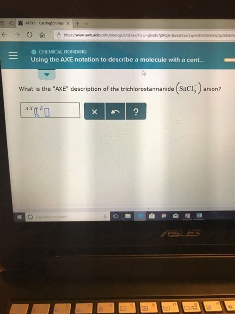 Solved Chemical Bonding Using The Axe Notat