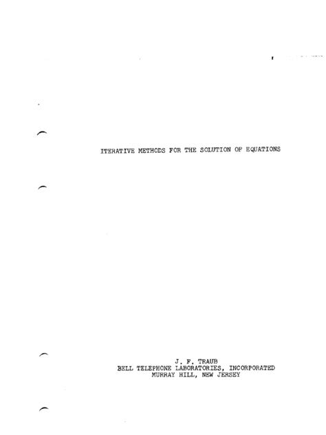traub iterative methods for pdf function mathematics limit