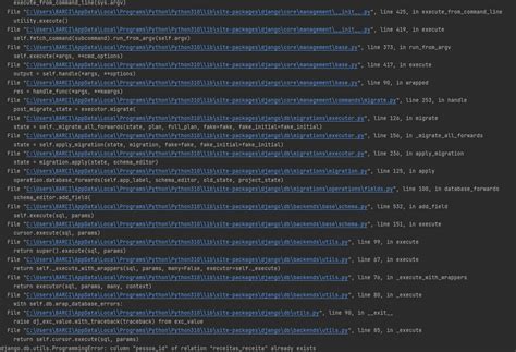 Erro Na Migração Após Deletar O Banco De Dados Boas Práticas No