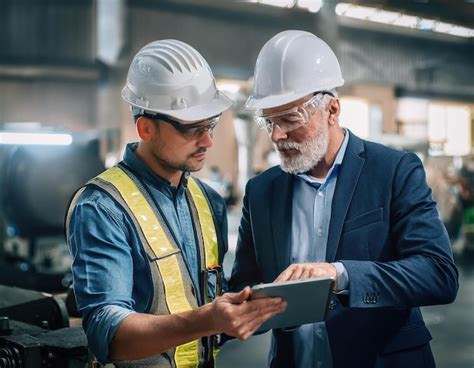 Male Engineer Conducting Quality Control In Manufacturing Facility Premium Ai Generated Image