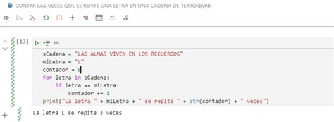 Contar Las Veces Que Se Repite Una Letra En Una Cadena De Texto Con