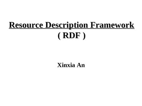 Ppt Resource Description Framework Rdf Dokumentips