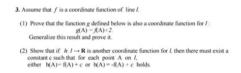 solved 3 assume that f is a coordinate function of line 1