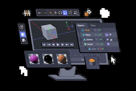 3d Software Suite Interface Displayed On A Computer Monitor