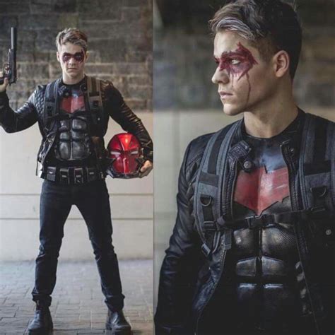 Red Hood Makeup Jason Todd Halloween Costume Jason Todd Red Hood