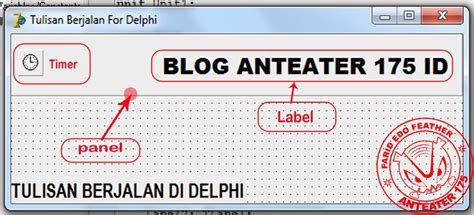 Cara Membuat Tulisan Berjalan Di Delphi Anteater175