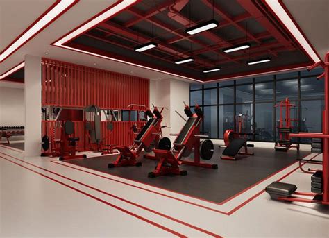 健身會所 健身房設計案例效果圖 每日頭條